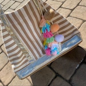 JadeTribe | Bags | Nwt Jadetribe Valerie Metallic Beach Bag | Poshmark